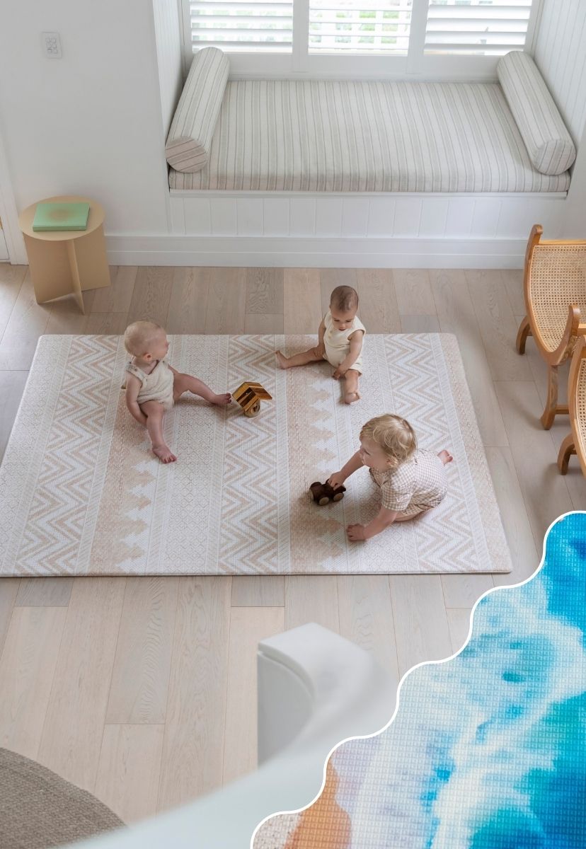 Large Designer Play Mats | Shiloh / Ocean Road Play Mat | Rugabub